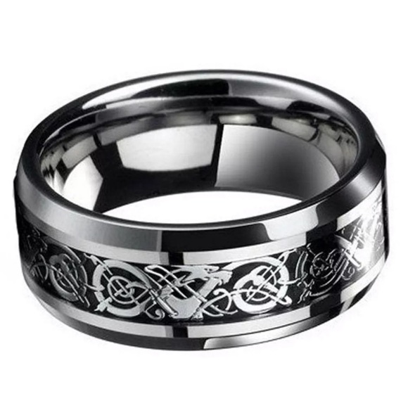 Accessories | Stainless Steel Celtic Titanium Mens Band Ring | Poshmark